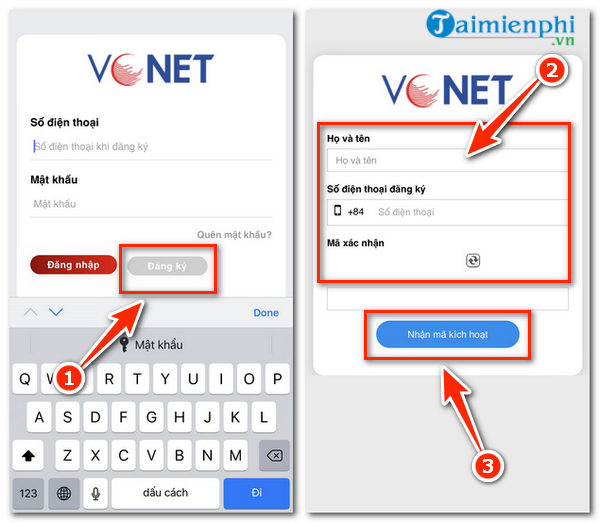 Cách tạo tài khoản VCNET, đăng ký tài khoản tài khoản VCNET