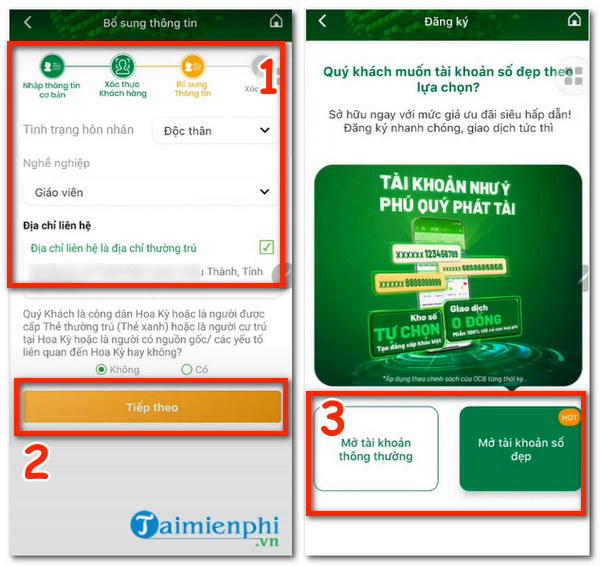 Cách đăng ký Internet Banking OCB qua app, tại quầy giao dịch