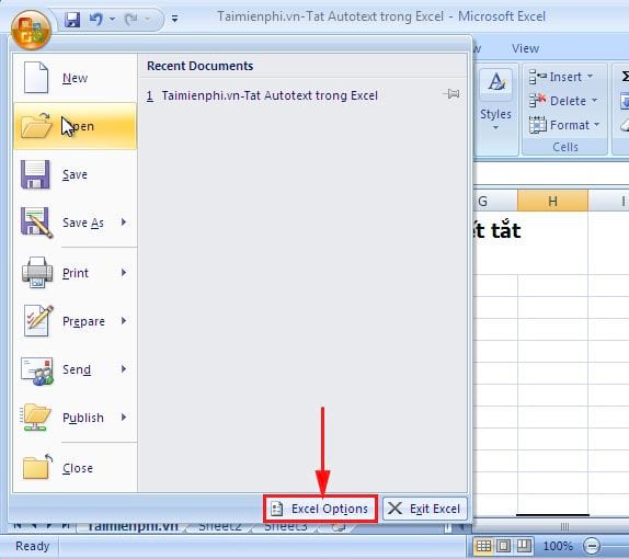 Cách tắt autotext trong Excel, xóa từ viết tắt
