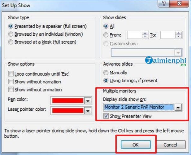 Cách dùng 2 màn hình chiếu slide PowerPoint