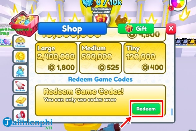 Danh sách code Minion Simulator Roblox nhận vàng và đá quý miễn phí