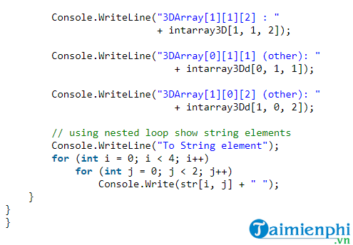 Mảng (array) trong C#, cách khởi tạo và khai báo