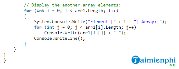 Mảng (array) trong C#, cách khởi tạo và khai báo
