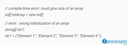Mảng (array) trong C#, cách khởi tạo và khai báo
