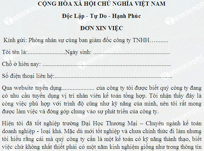 Cách viết đơn xin việc cho người mới ra trường chuyên nghiệp