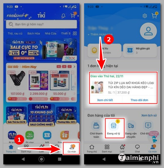 Cách đặt và hủy đơn hàng Tiki, dịch vụ mua sắm trực tuyến