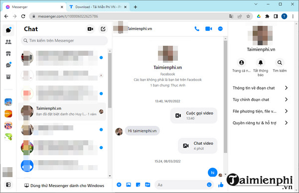 Facebook Messenger có phiên bản trên Web rất tiện dụng