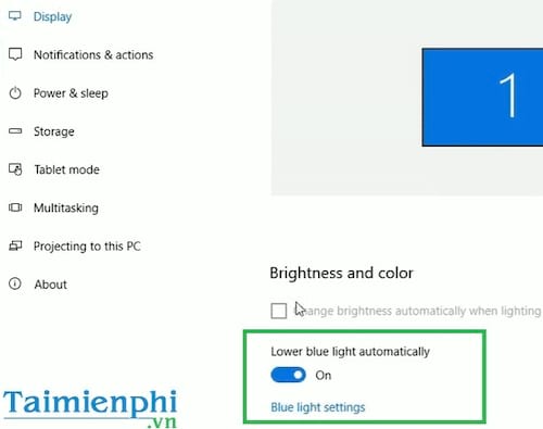 Cách mở, active Blue Light trên Windows 10 Creators Update