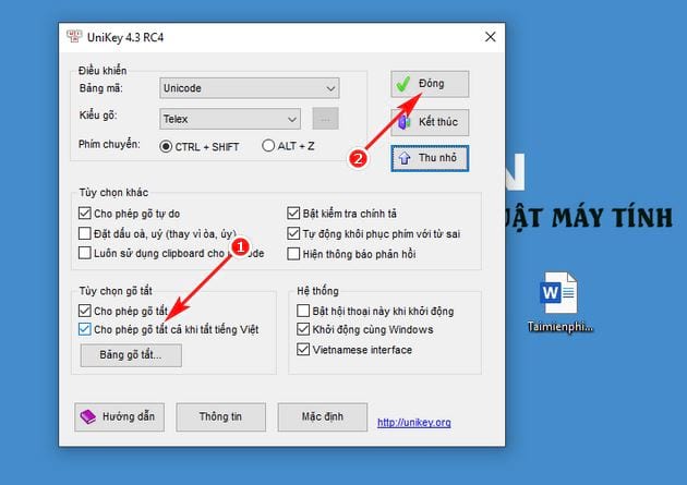 Cách sửa lỗi không gõ tắt được trong Unikey mới nhất