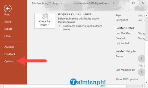 Đổi thời gian lưu tự động trên PowerPoint, Auto Save PowerPoint 2016,