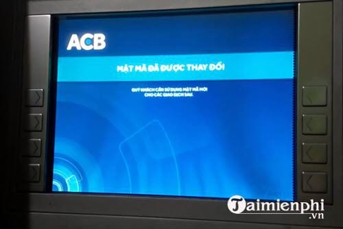 Đổi mật khẩu ATM ACB, thay password thẻ atm ngân hàng ACB