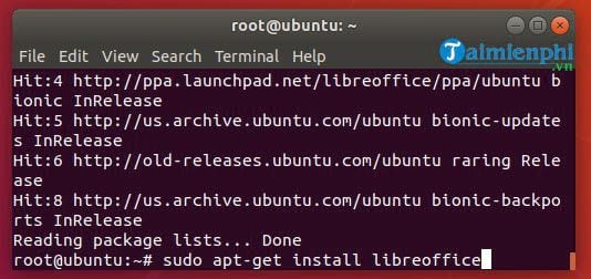Cách cài LibreOffice trên Ubuntu, Linux Mint