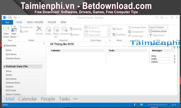 Cách cài Outlook 2013 trên PC, Latop