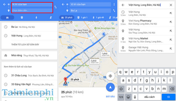 Tìm đường đi trên iPhone, Android bằng Google Maps